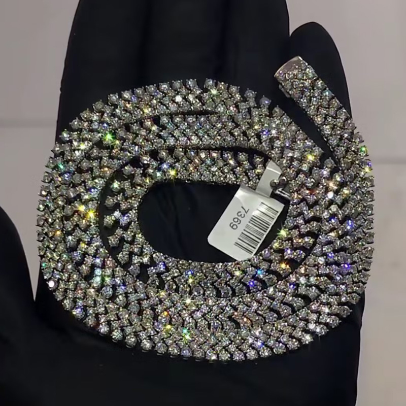 105ctw White Sapphire Four Row Statement Necklace | SayaBling