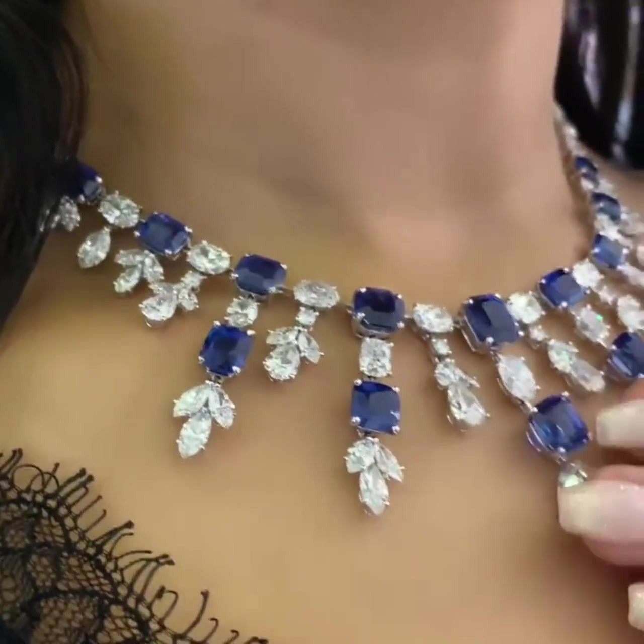 SayaBling Handmade Sapphire Jewelry Set | SayaBling
