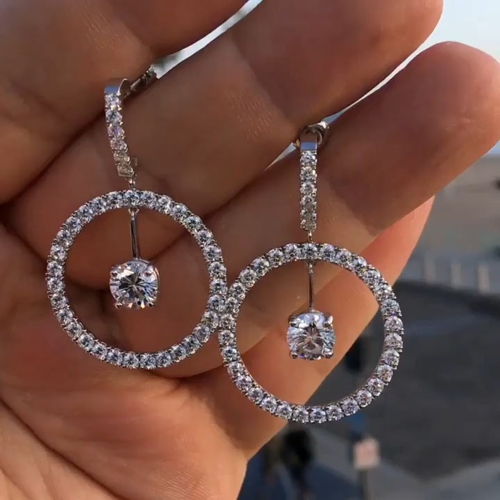 Handmade Dancing Stunning Earrings Hoops | SayaBling