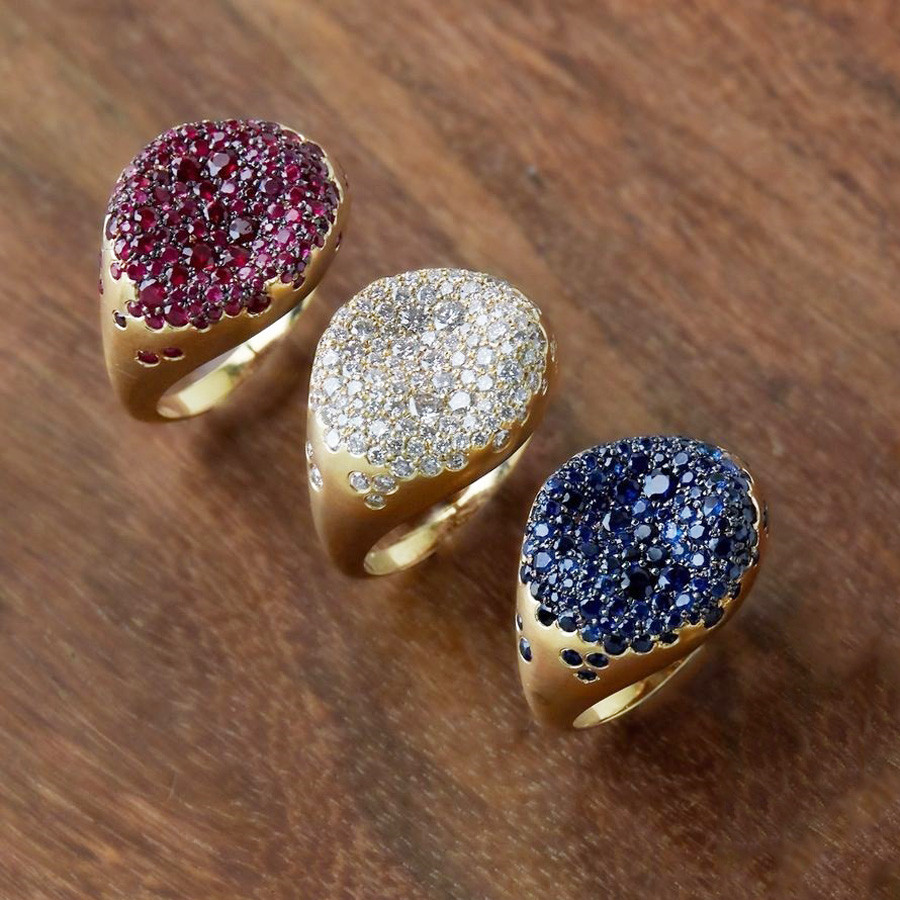 2ctw Paved Black Sapphire Cocktail Ring | SayaBling