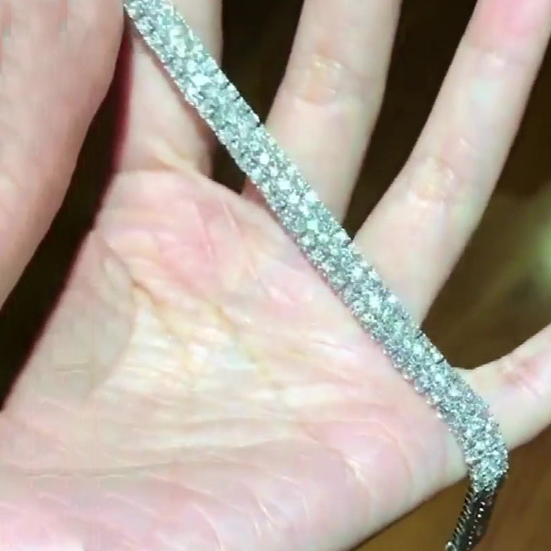 SayaBling Handmade Diamond White Sapphire Bracelet | SayaBling Jewelry