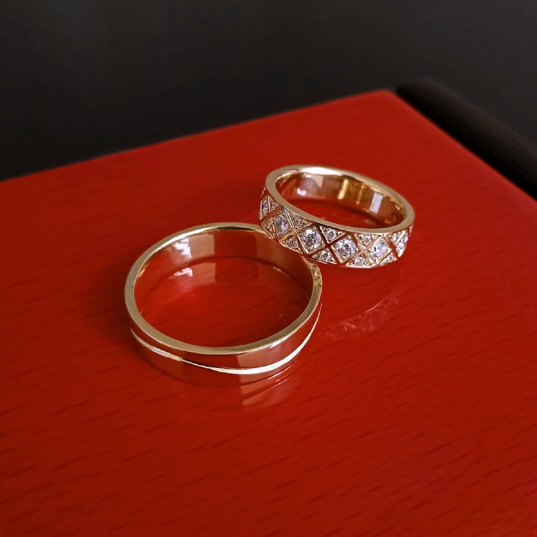 SayaBling Handmade Wedding Couple Ring in 925 Sterling Silver | SayaBling