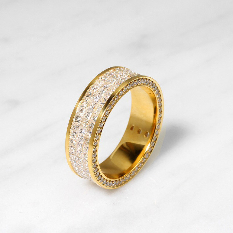 5.4ct Princess Cut White Sapphire Eternity Ring | SayaBling