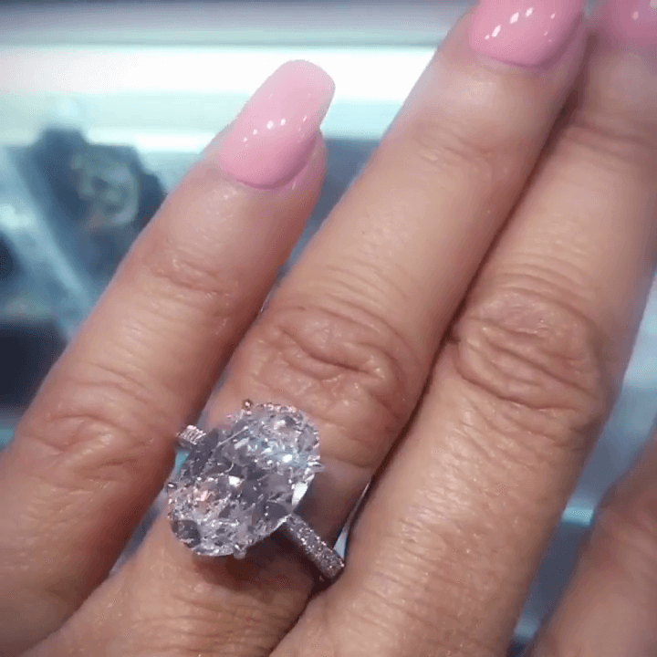 Sayabling Stunning 5.0 CT Oval Cut Sterling Silver Ring | SayaBling