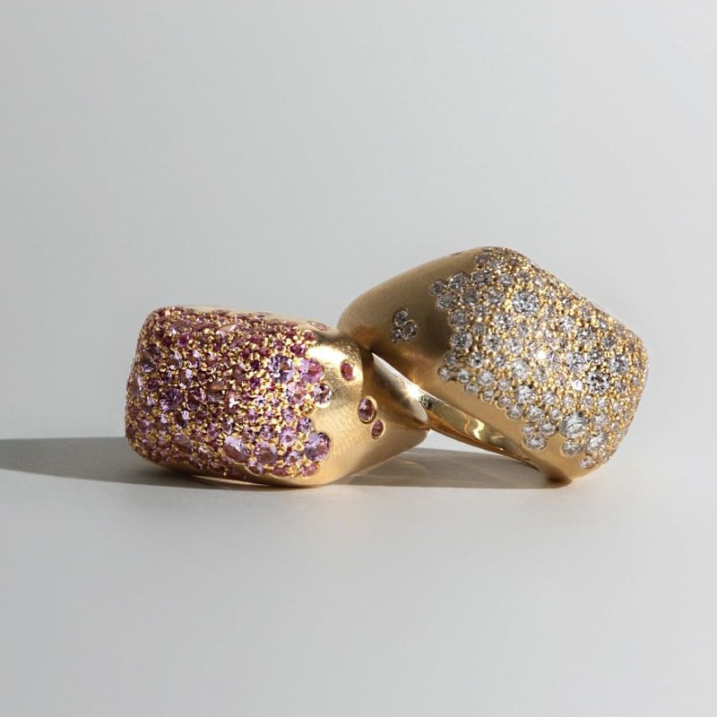 2.5ctw Multicolor Sapphire Paved Cocktail Ring | SayaBling Jewelry