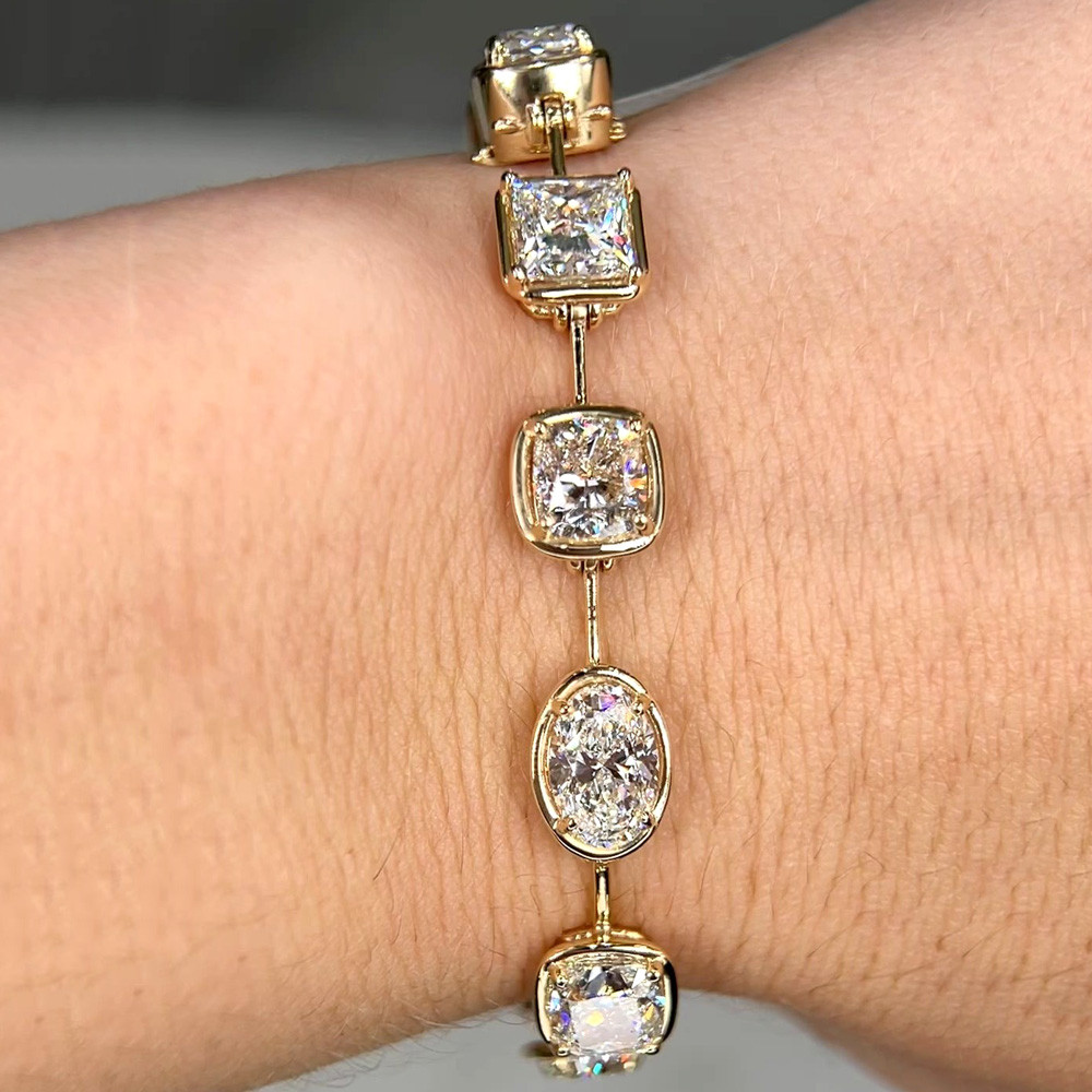 20ctw Multi-cut White Sapphire Timeless Bracelet | SayaBling