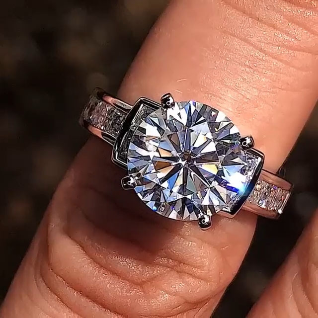 2ct Round Cut Classic Art-deco Engagement Ring | SayaBling