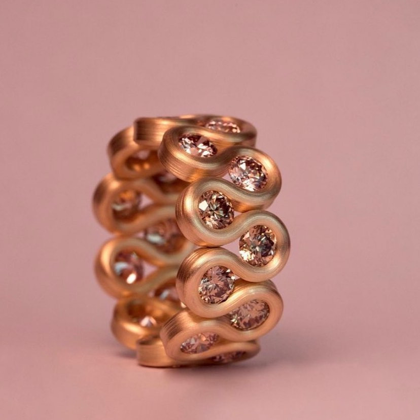 10ctw Morganite Pink Sapphire Infinity Eternity Ring | SayaBling