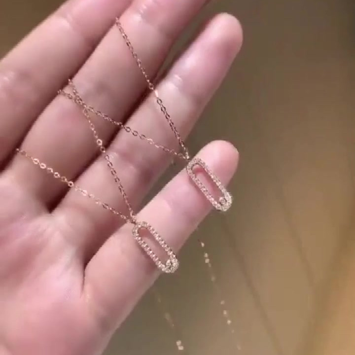 SayaBling Fashion zipper Necklace in Sterling Silver | SayaBling