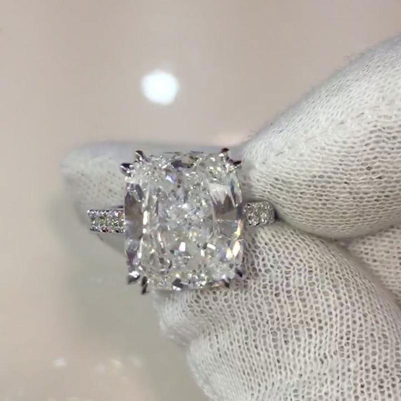 Handmade 6.5 Carat Radiant Cut Engagement Ring | SayaBling