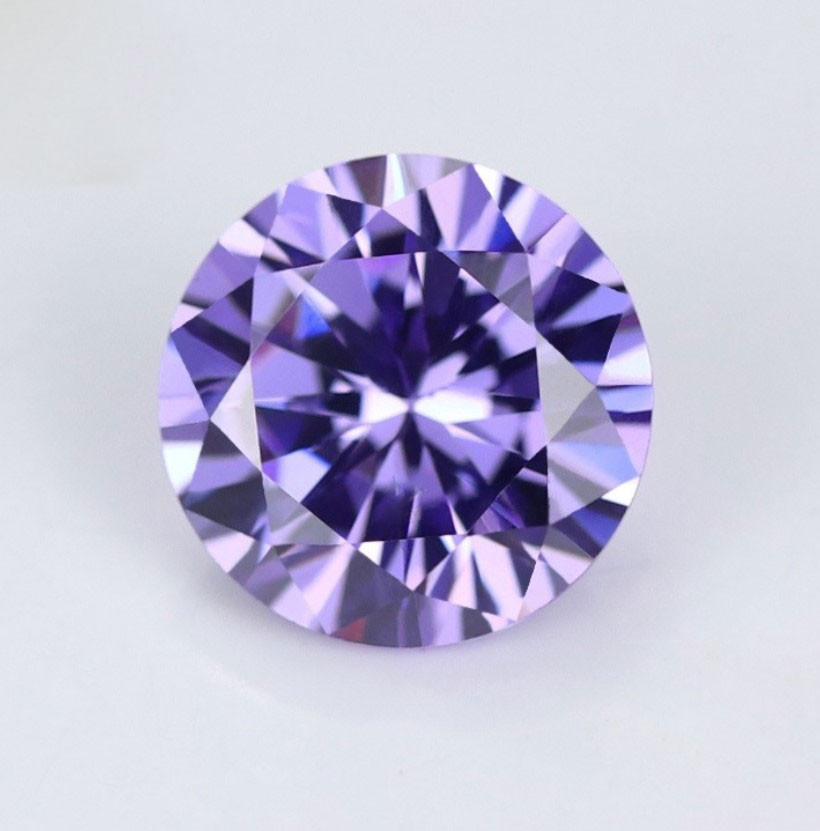 SayaBling Light Purple Round Cut 5A Lab-Created Gemstone | SayaBling